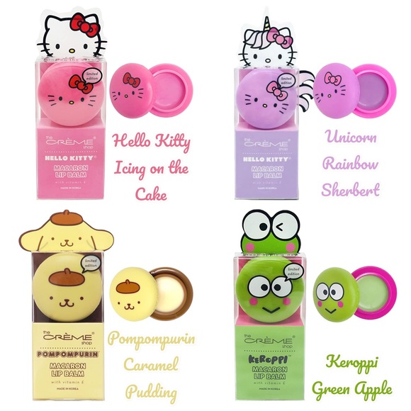 Hello Kitty | Makeup | 225 The Creme Shop X Sanrio Hello Kitty Macaron Lip Balm Korean Beauty ...